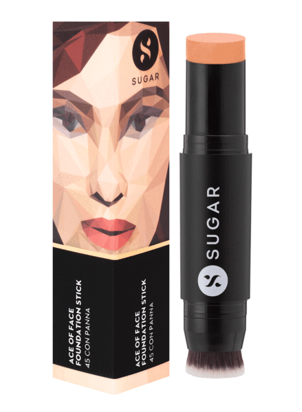 Ace Of Face Foundation Stick - 45 Con Panna (Medium Beige, Golden ...
